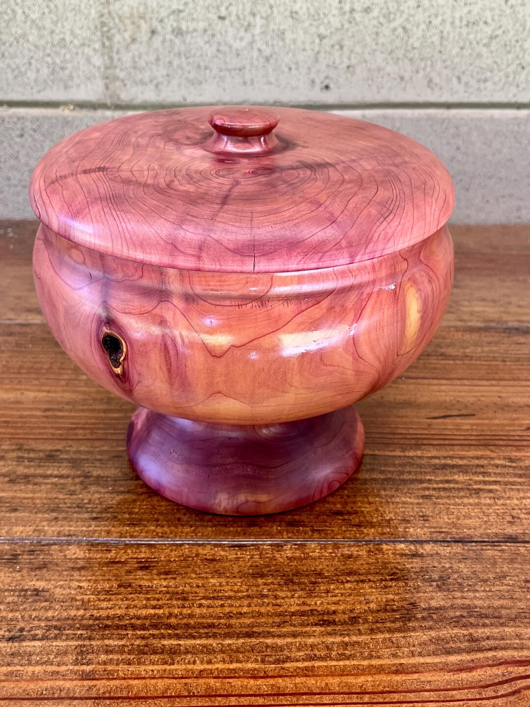 Eastern Red Cedar Bowl With Lid. - Etsy