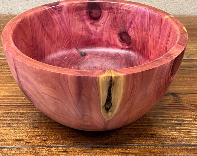 Wood Turned Natural Edge Cedar Bowl - Etsy