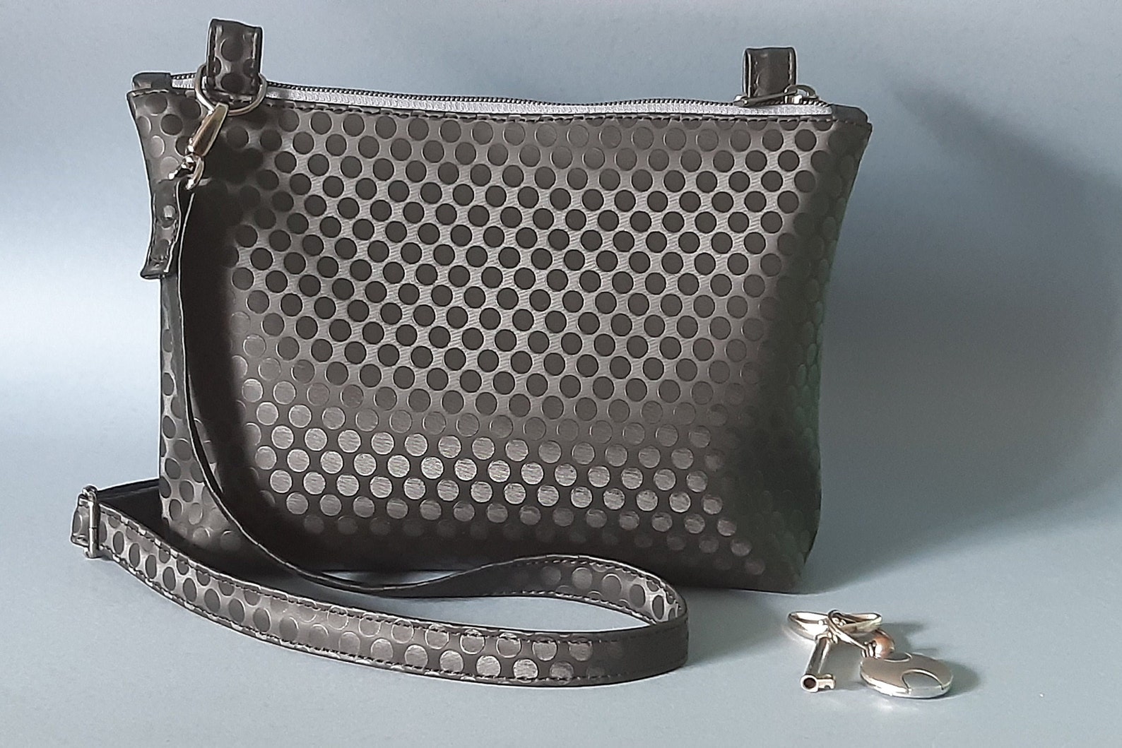 Black Crossbody Bag With Adjustable Strap Inner Slip Pocket - Etsy