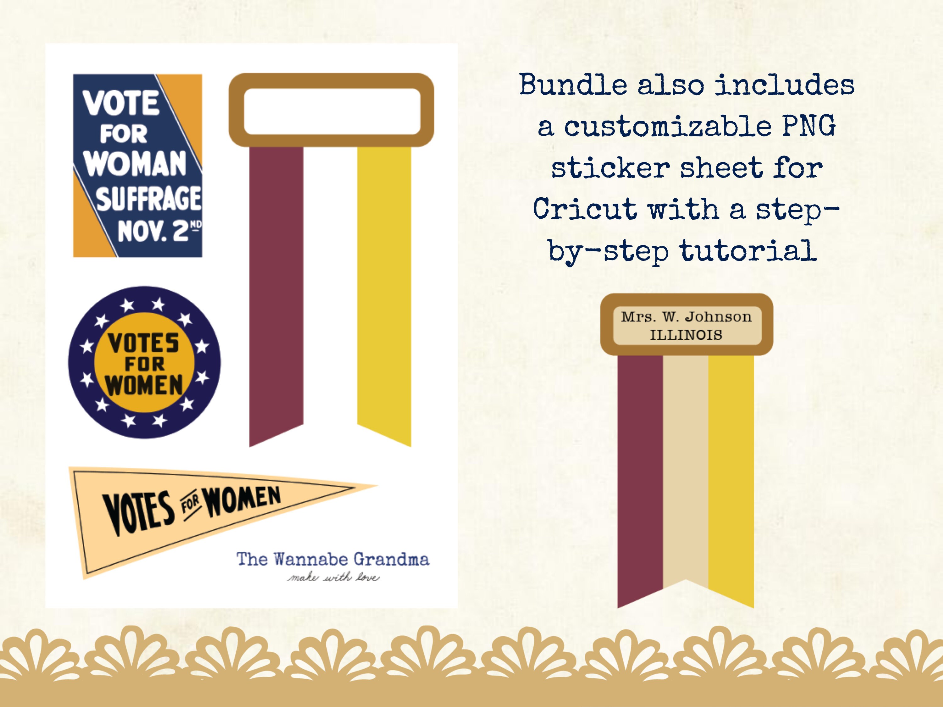 Votes for Women SVG Bundle 100th Anniversary of Women's Suffrage Cut ...