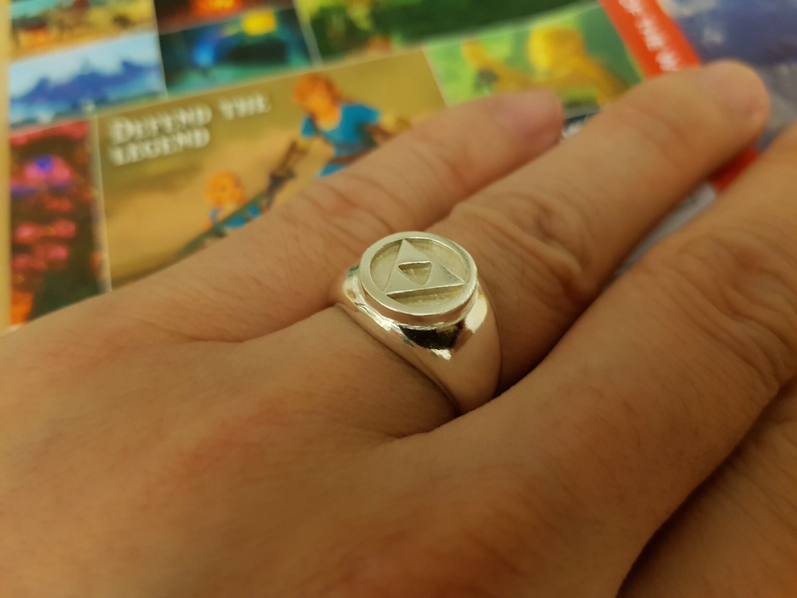 Ring The Legend of Zelda Triforce Nintendo Sterling | Etsy