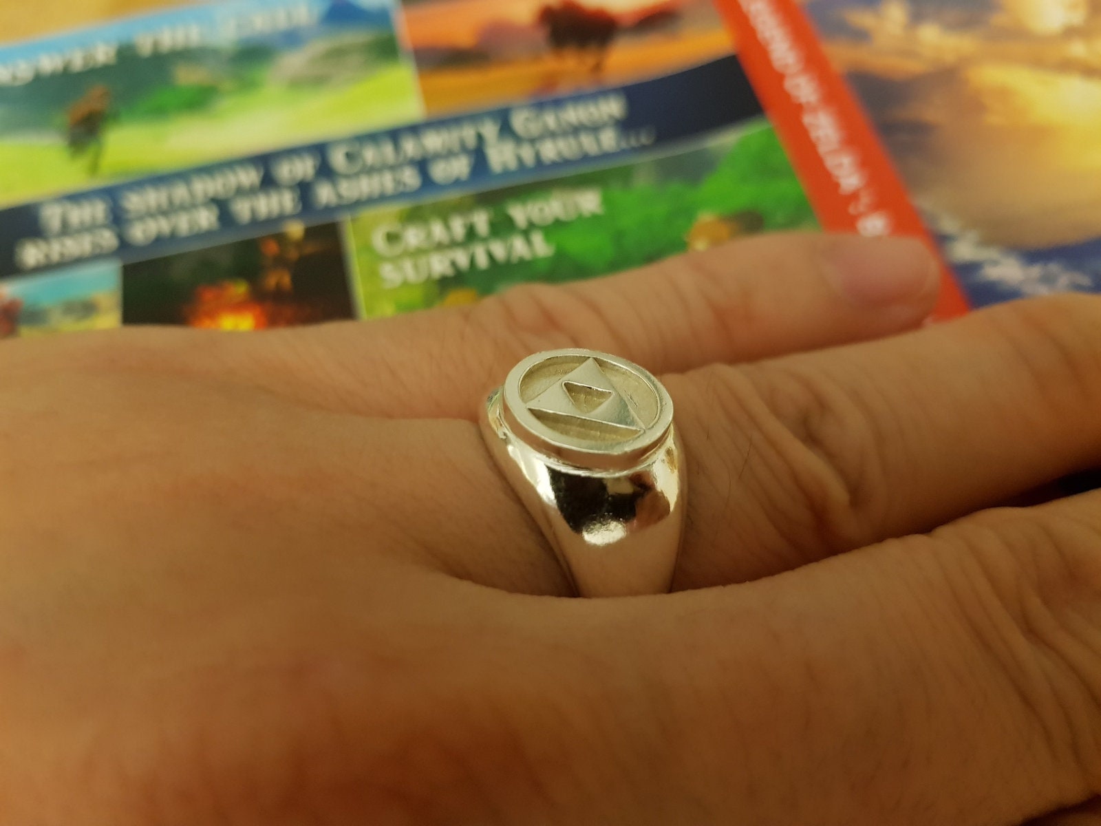 Ring The Legend of Zelda Triforce Nintendo Sterling | Etsy