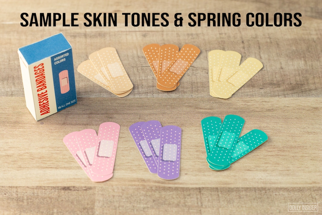 Adhesive Bandages Sticker for Dolls, Pretend Play Cut Hurt, Dolly ...