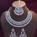 White Pearls Necklace Earrings Tika Tikka Set Kundan Necklace - Etsy