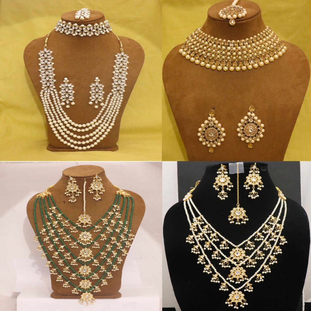 Jewelry Jewellery Set Collection of Different Designs Pearls Necklace ...