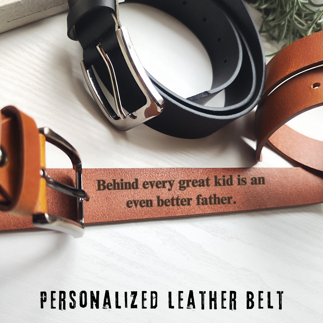Personalized Classic Leather Belt for Father's Day in 6 Colors, Leather ...