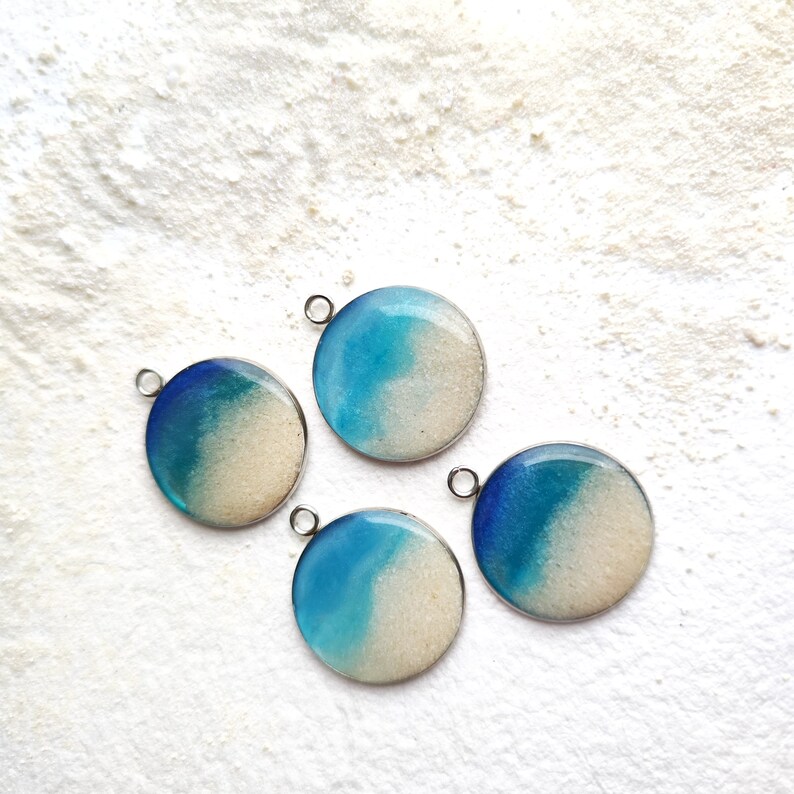 Maldives Pendant Without Chain, Blue Beach Necklace, Ocean Inspired ...