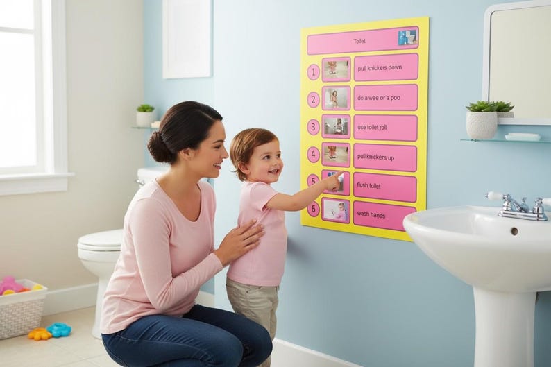 Girl PDF Toilet Routine – Visual Step-by-step Page - Etsy UK