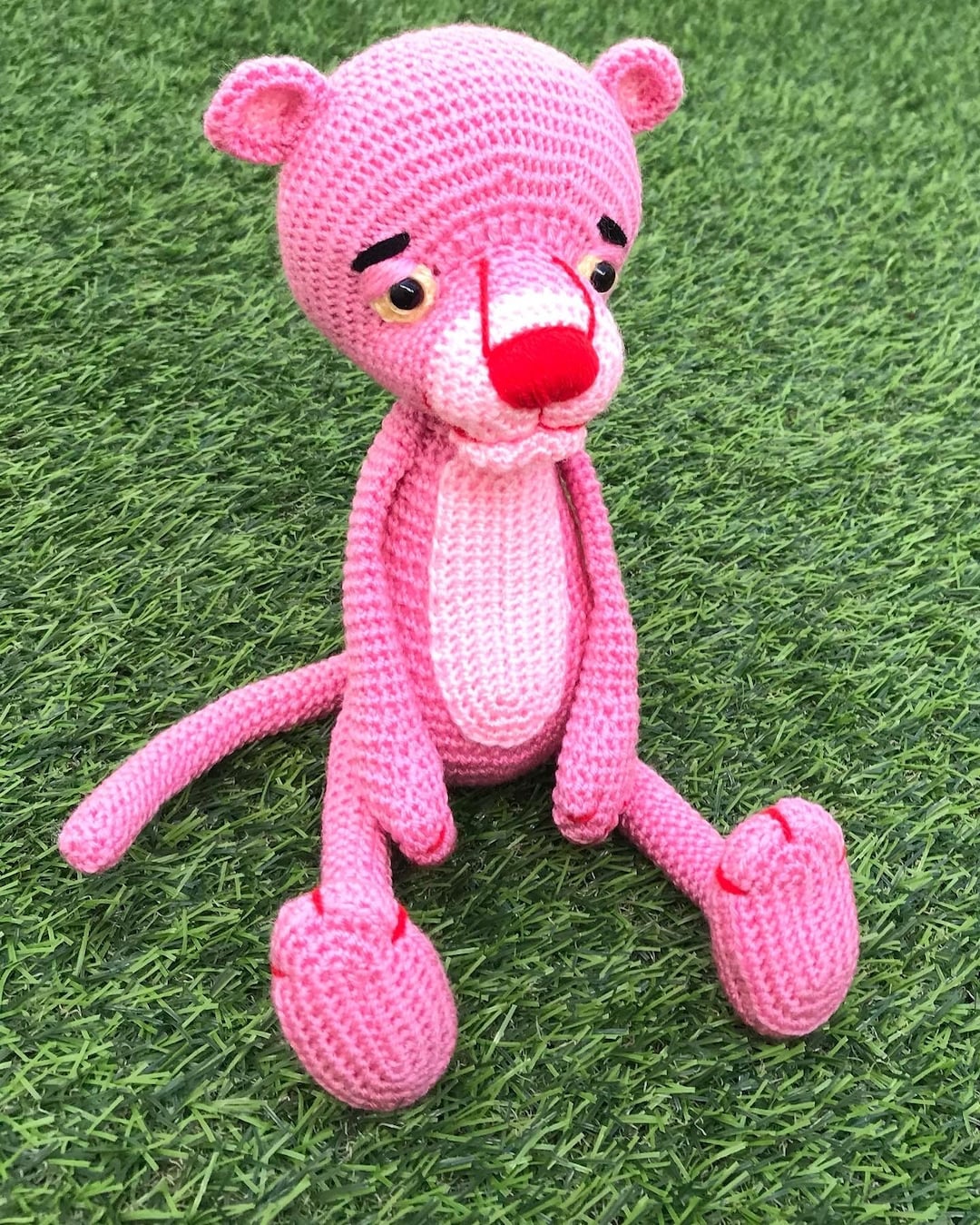 Crochet PATTERN Pink Panther - Amigurumi Pattern PDF, Tutorial Crochet ...