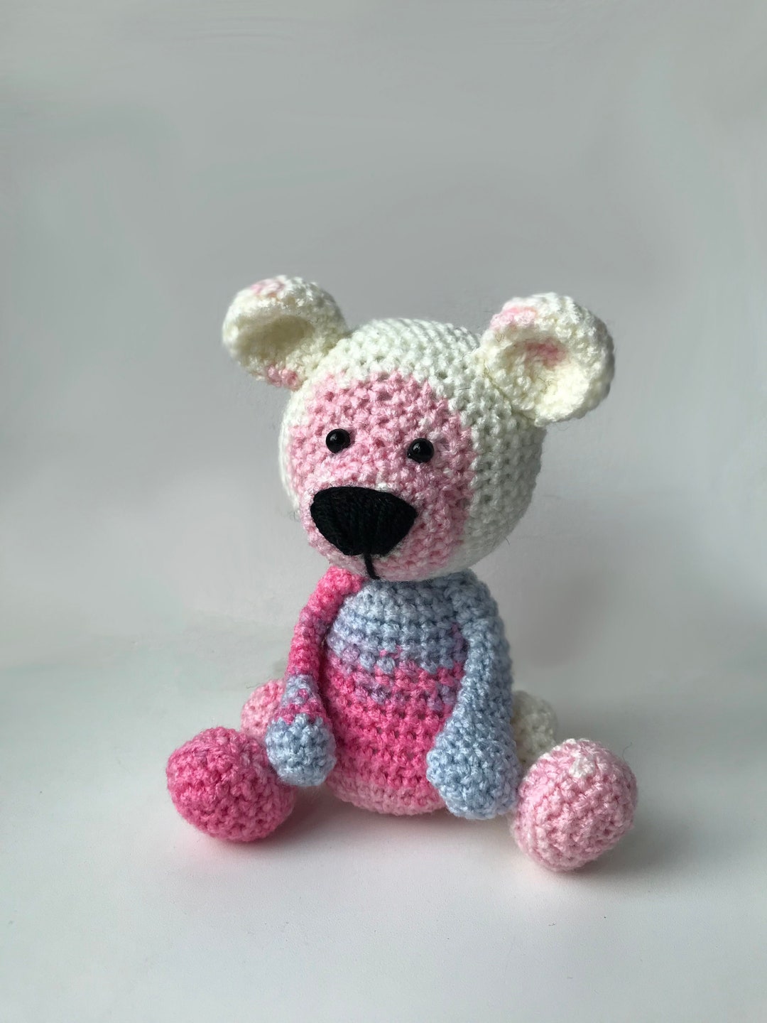 Sweet Mini Teddy Bear Crochet PATTERN - Rainbow Teddy Bear Crochet ...