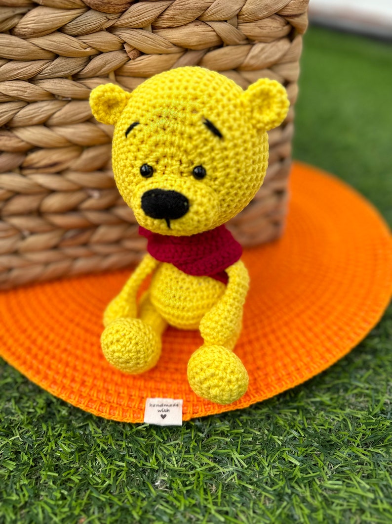 Yellow Teddy Bear Crochet Pattern Pdf Osito Amarillo Patron - Etsy