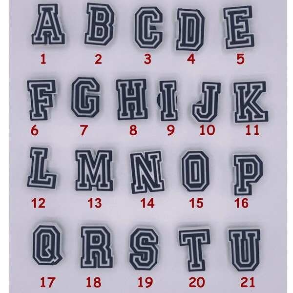 Alphabet Jibbitz - Etsy