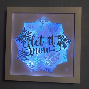 Let It Snow Christmas Snowflake Winter Snowy Gift Papercutting - Etsy