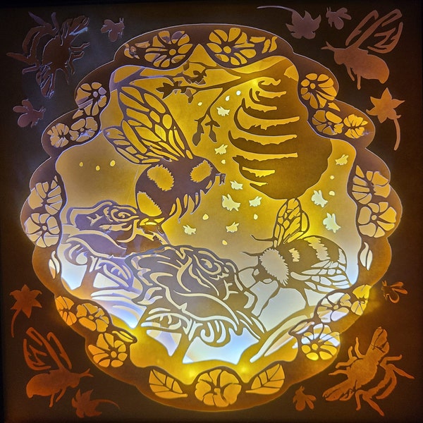 Bee Shadow Box - Etsy