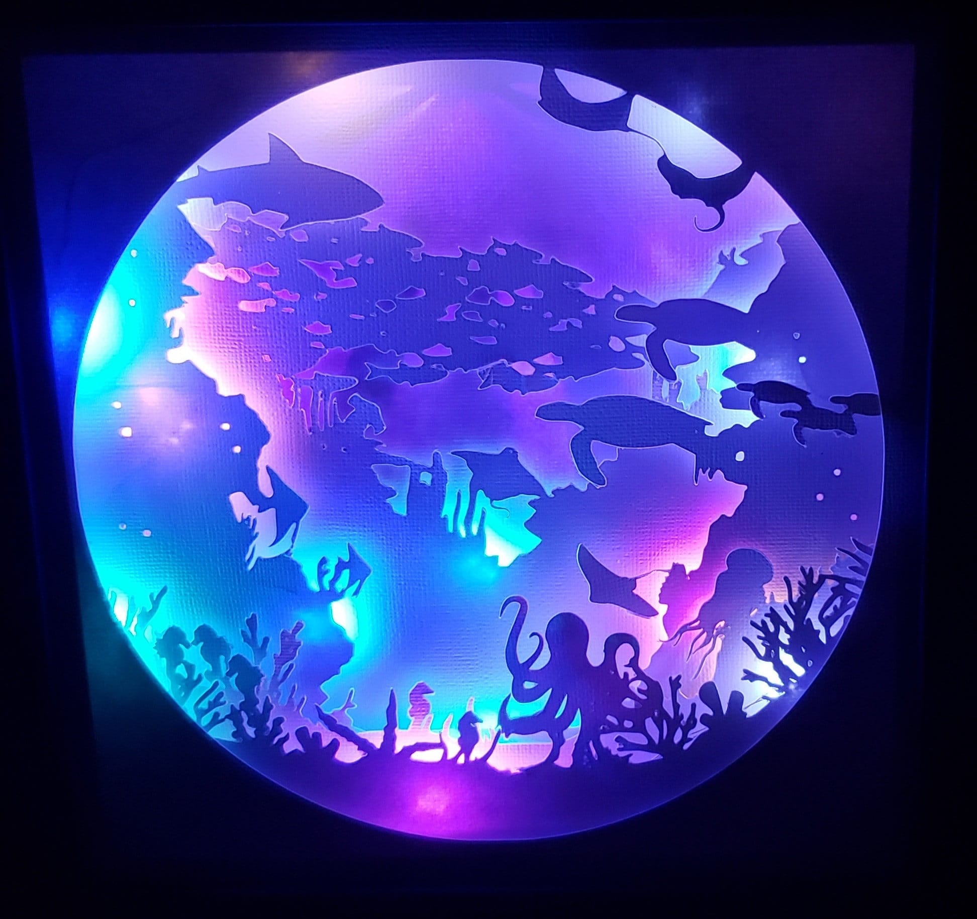 Into the Deep Sea Underwater Papercutting 3d Shadowbox Shadow Box Light ...