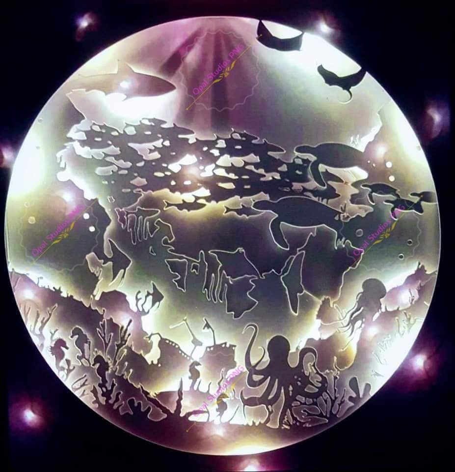 Into the Deep Sea Underwater Papercutting 3d Shadowbox Shadow | Etsy