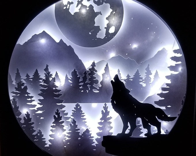 Wolf Moon Howl SVG Wolf Svg Wolf Cricut Wold and Moon Moon - Etsy