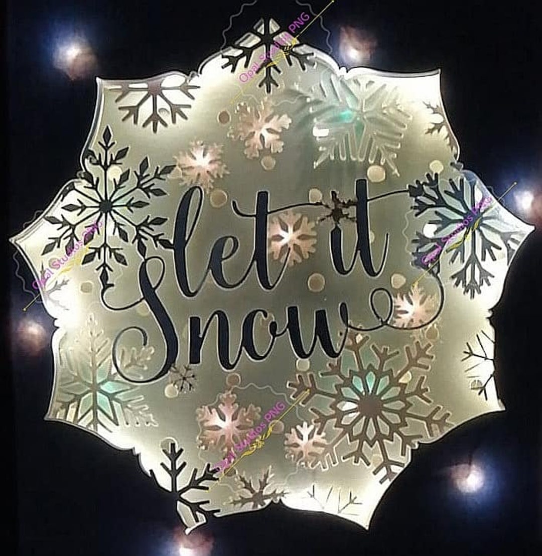 Let It Snow Christmas Snowflake Winter Snowy Gift Papercutting - Etsy