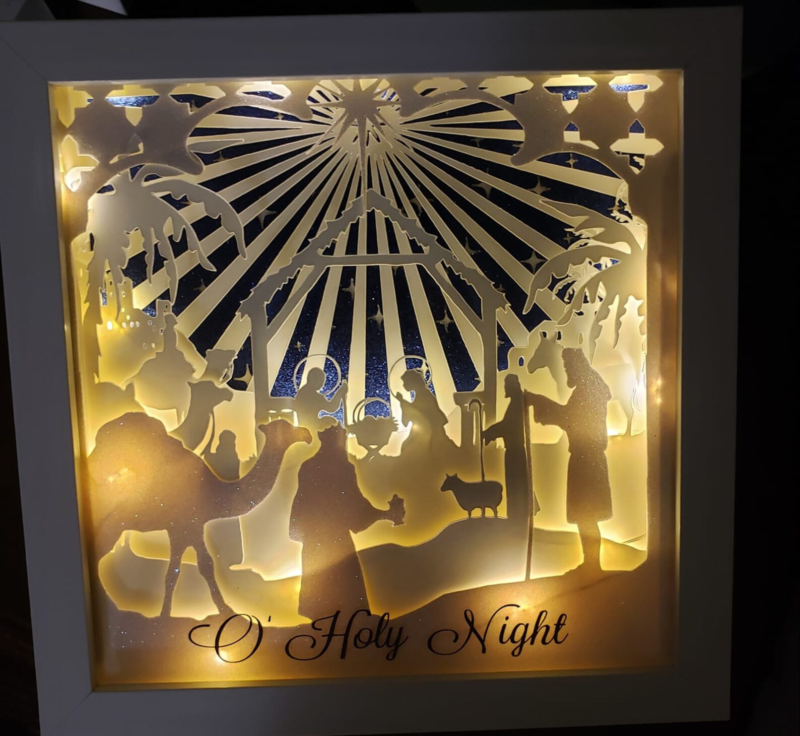 The nativity religious christian christmas papercutting 3d | Etsy