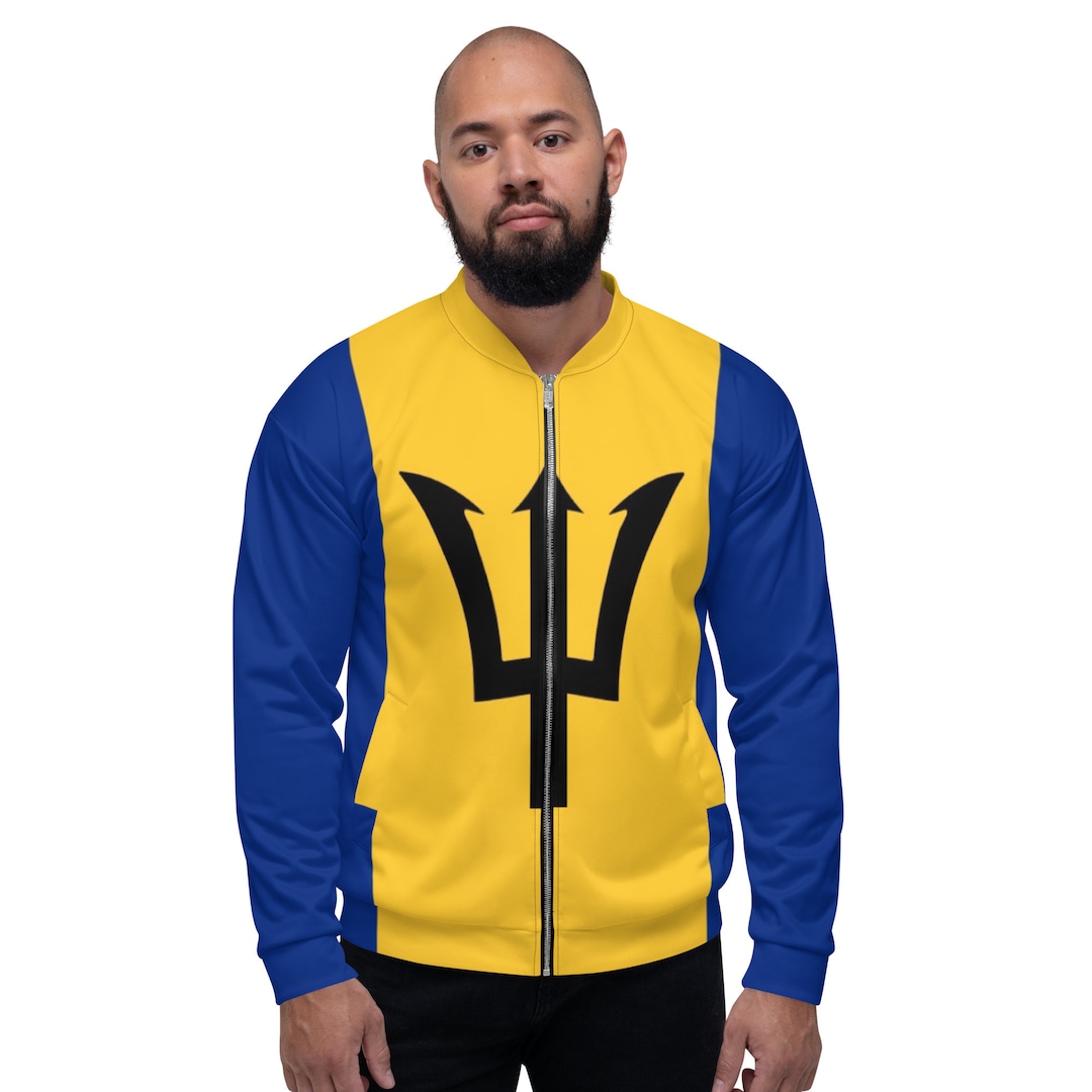 Barbados Flag Jacket Unisex Bomber - Etsy
