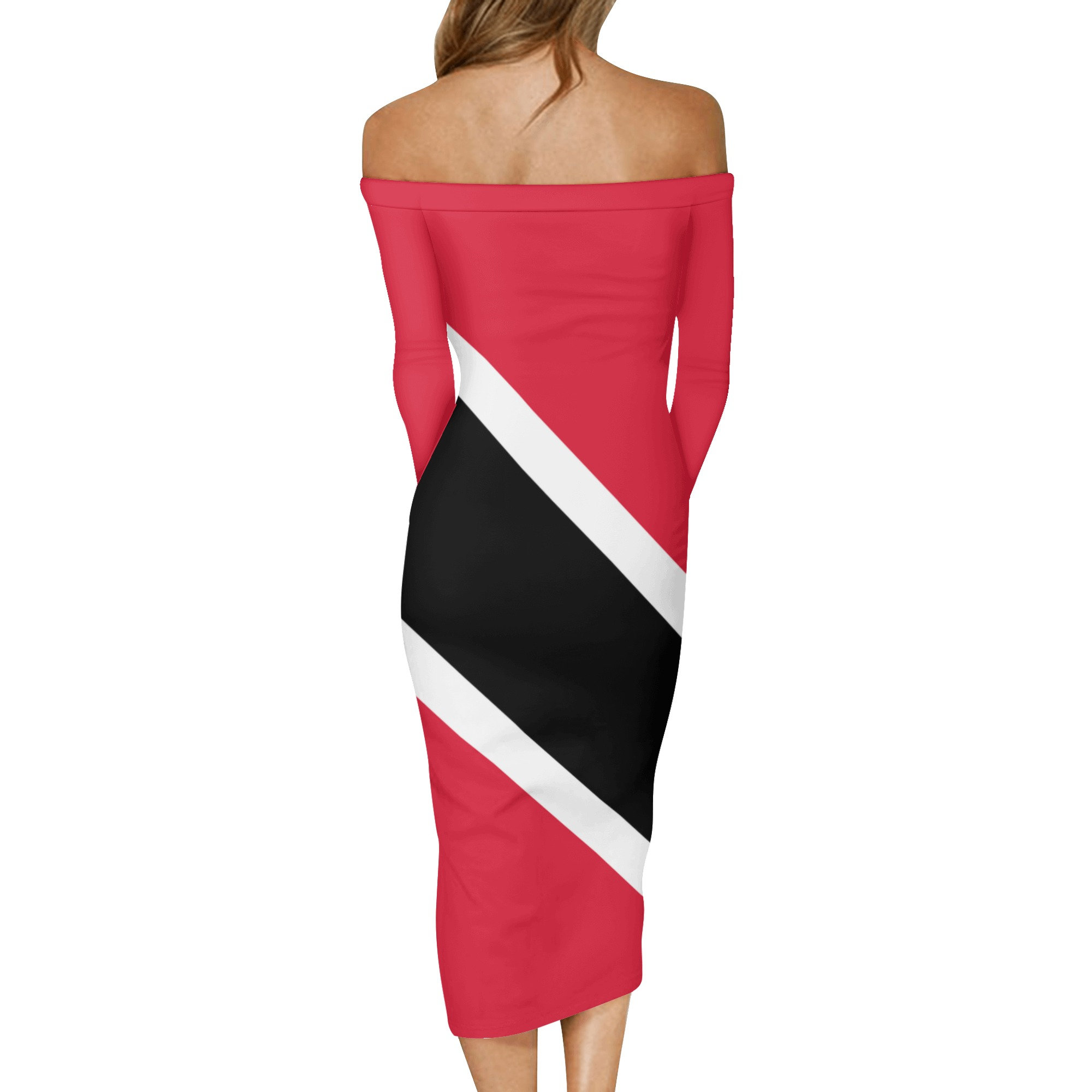 Trinidad Flag Women Long Sleeve off Shoulder Dress - Etsy