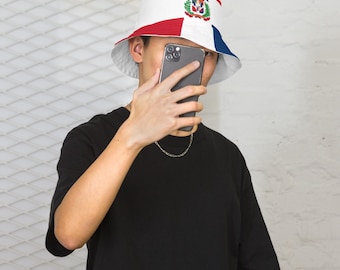 Dominican Republic XL Flag Bucket Hat Proud Dominican Embroidered Hat ...