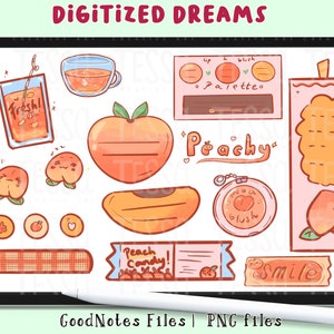 Peach Png Digital Sticker Goodnotes Pack, Digital Planner Ipad ...