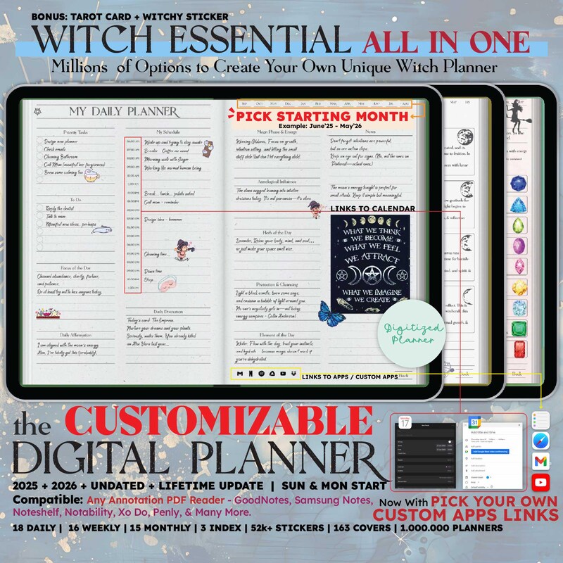 Witch Planner - Etsy