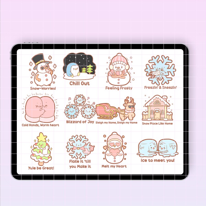 Winter Wonderland Digital Stickers: Holiday Digital Planner Sticker ...