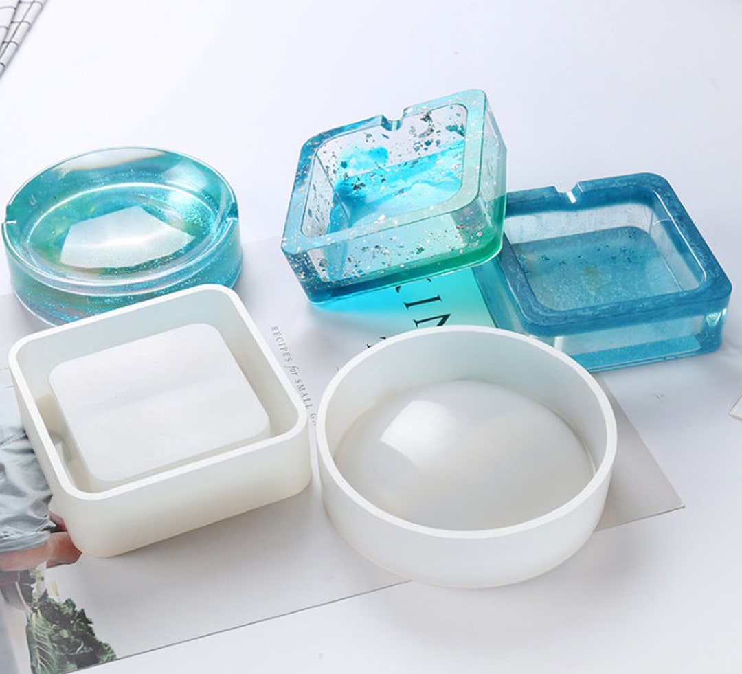 High Quality Ashtray Silicone Mold Epoxy Resin Round/square Ashtray ...