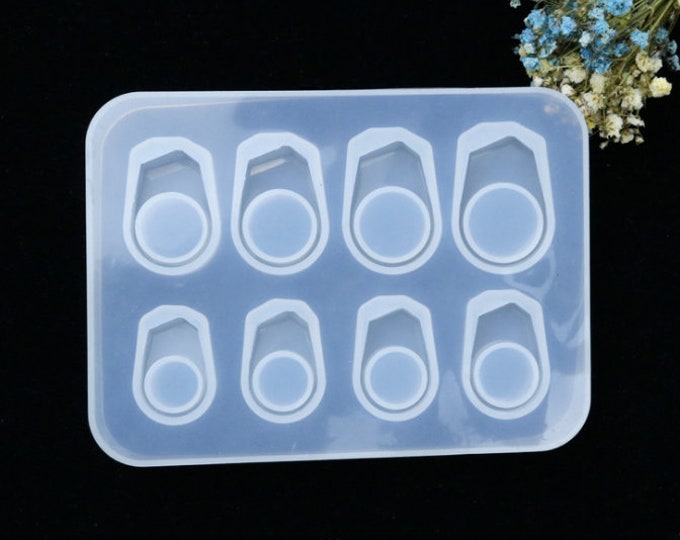 Facet Ring Silicon Mold,diy Resin Mold,flexible Silicone Mold Tray ...