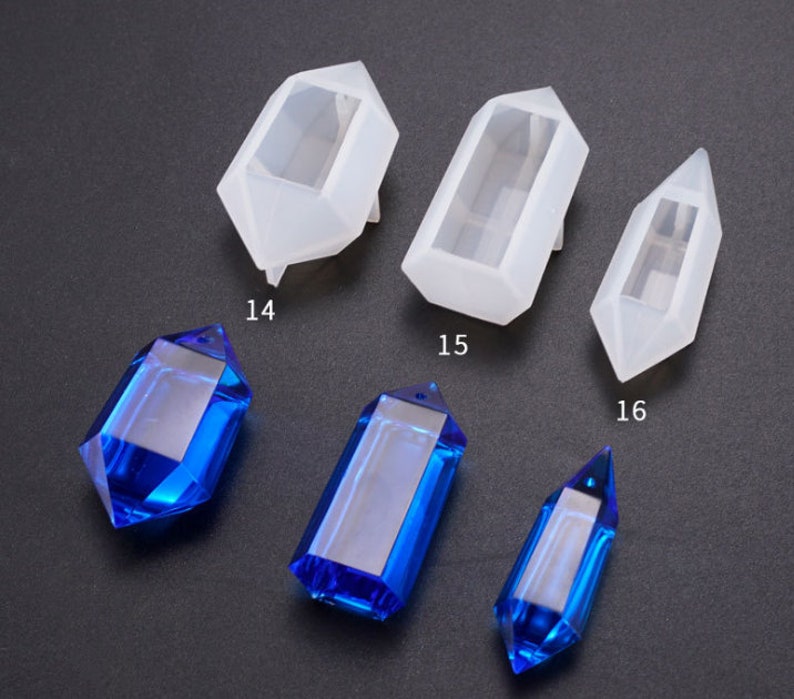 Silicon Mold - Triangle Cone Resin Silicone Mold - Epoxy Charms Pendant ...