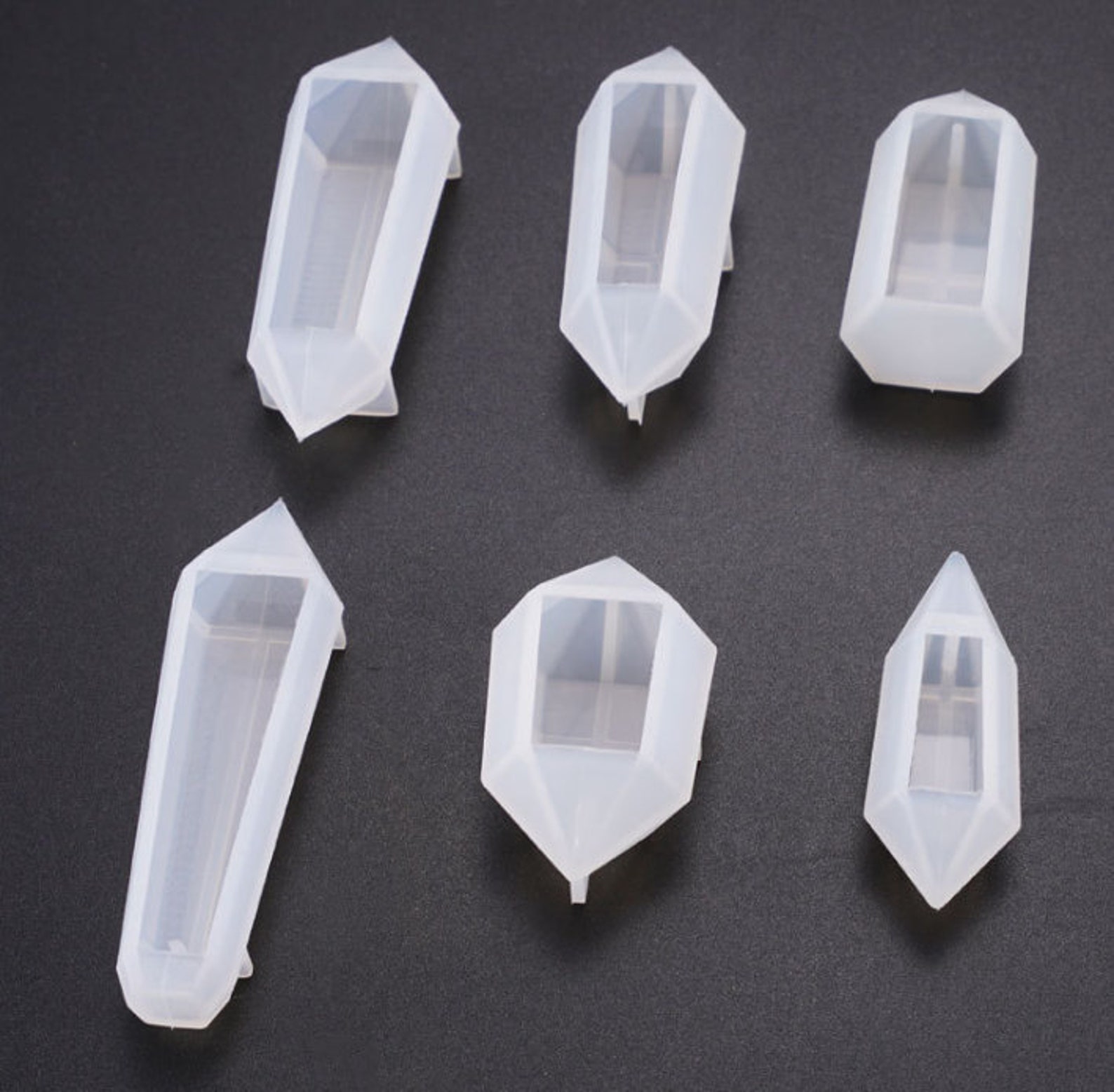 Silicon Mold - Triangle Cone Resin Silicone Mold - Epoxy Charms Pendant ...