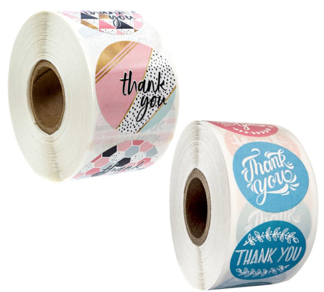 500pcs Merci autocollants merci autocollants noir roll merci - Etsy France