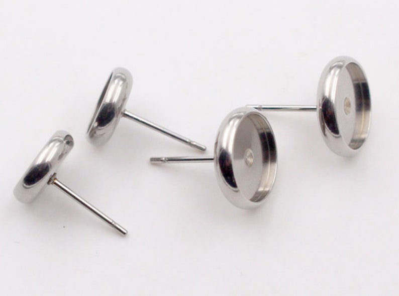50pcs New STAINLESS Steel Earring Stud Surgical Steel Blank - Etsy