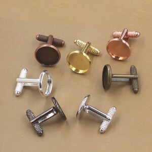 Bezel Cufflink Blanks-cuff Link Sleeve Button Findings-cufflink Bezel ...