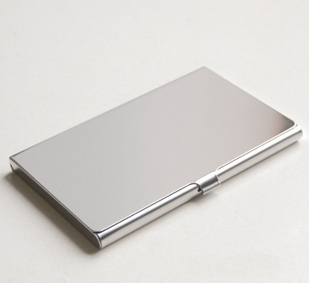 Stainless Steel DIY Name Card Box - Blank Name Card Box Container ...