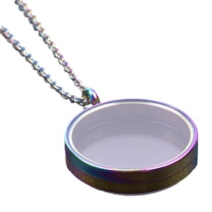 Clear Glass Floating Locket + Necklace - Living Charms Locket Pendant ...