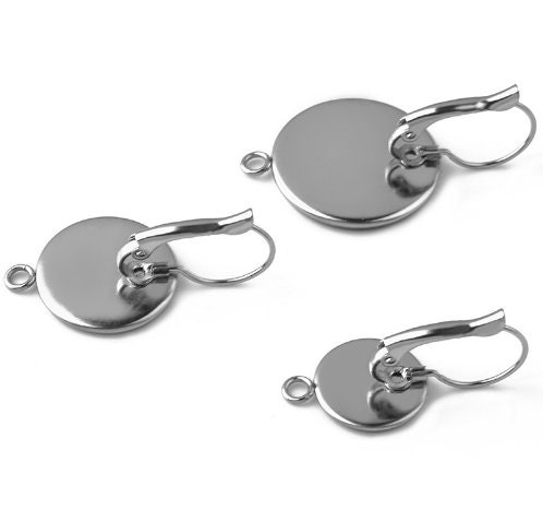 20pcs Bezel French Earring Bases Blanks Earring Bezel Blank | Etsy