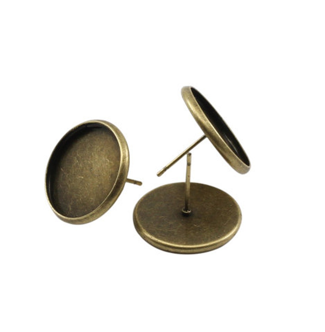 8mm/10mm/12mm/14mm/16mm Antique Bronze Earring Studs-earring Trays ...