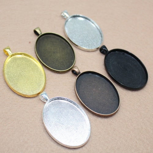 40mm Cabochon Setting-blank Pendant Trays-cabochon Bezel - Etsy