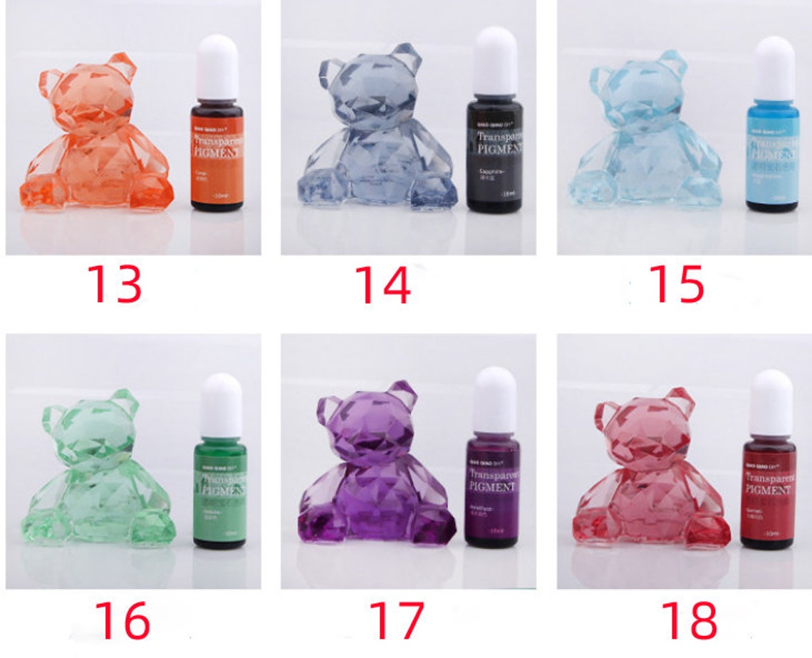24-color Transparent Gem Color Essential Oil UV Epoxy Crystal Epoxy ...