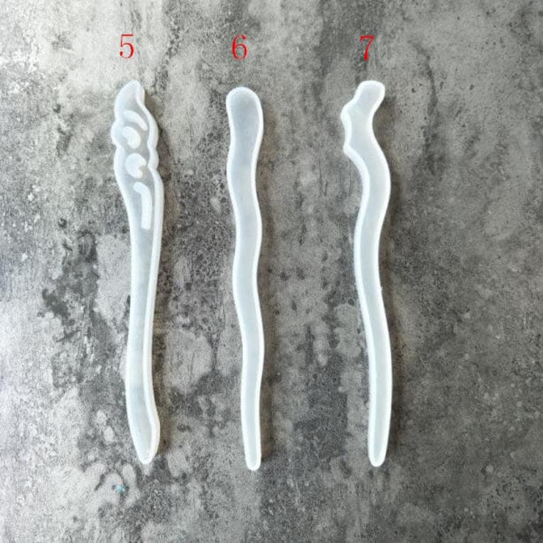 Silicon Resin Mold - Hair Pin Resin Silicone Mould - Transparent Resin ...
