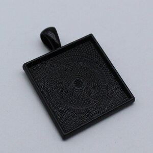 1 Inch Square Cabochon Setting-blank Pendant Trays-cabochon Bezel Tray ...