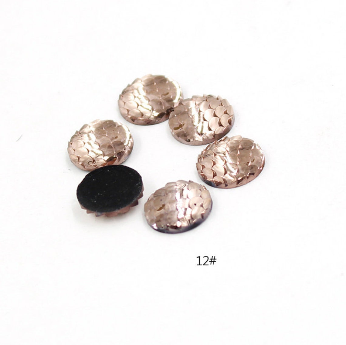 6/8/10/12/14/16/18/20mm Round Fish Scales Smooth AB Plated Diamonds ...