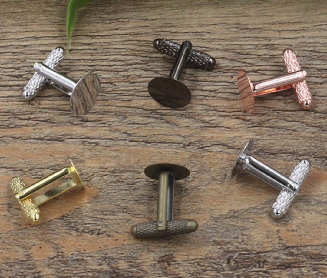Bezel Cufflink Blanks - Flat Round French Cufflink Base - Bezel ...