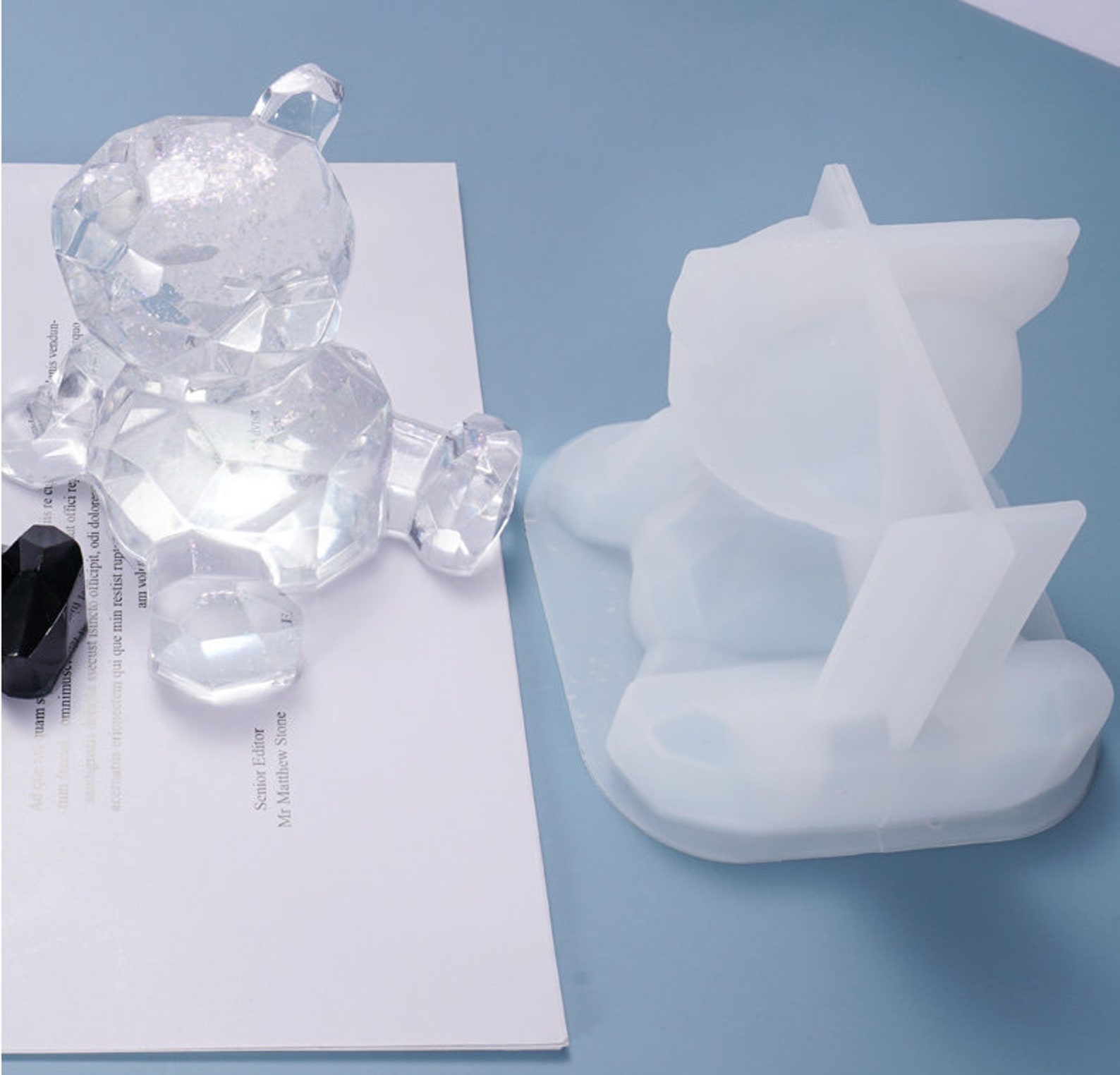 DIY Bear Resin Mold Three-dimensional Geometric Bear Crystal | Etsy