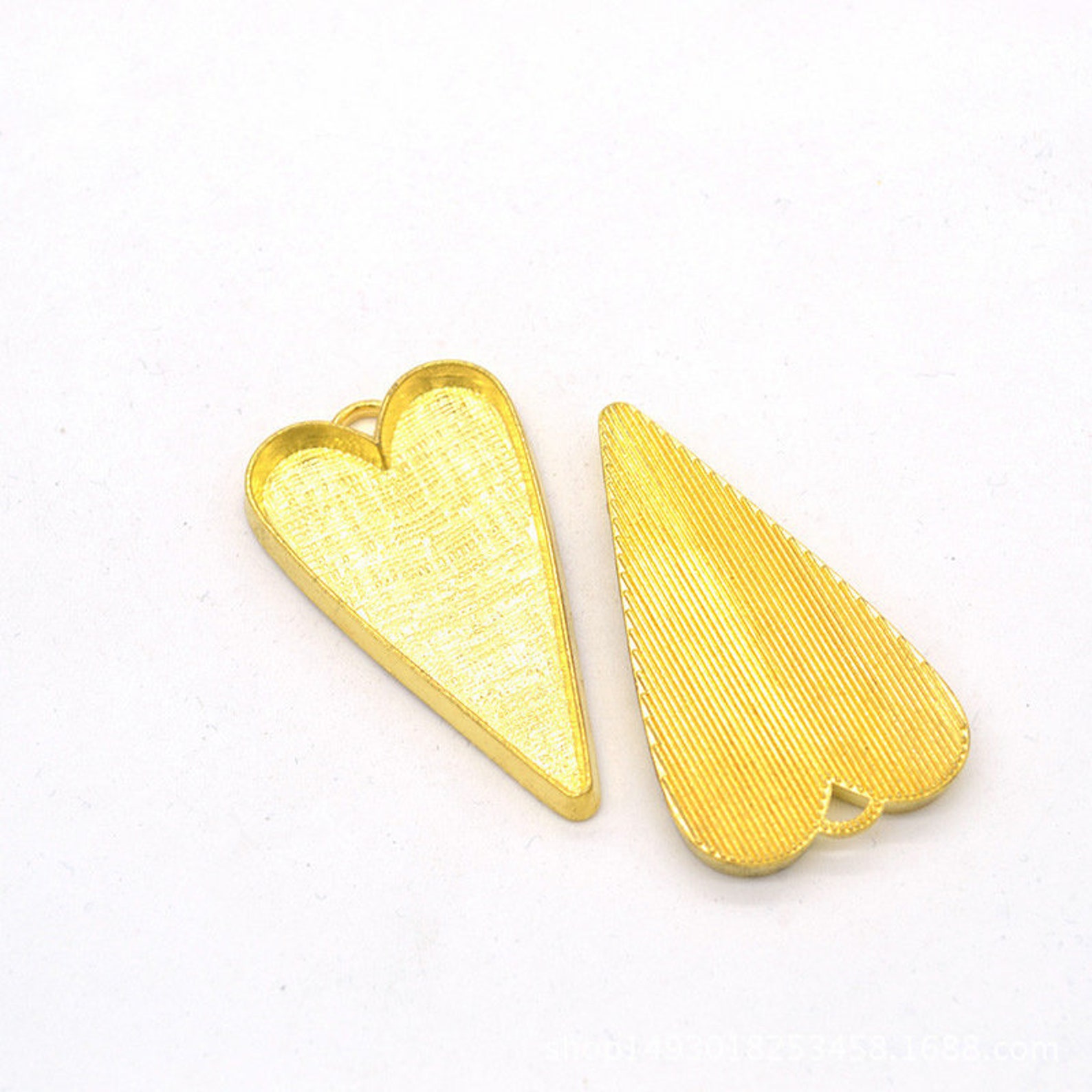 Heart Pendant Trays Blank - Bezels Settings - Blank Pendant Bases ...