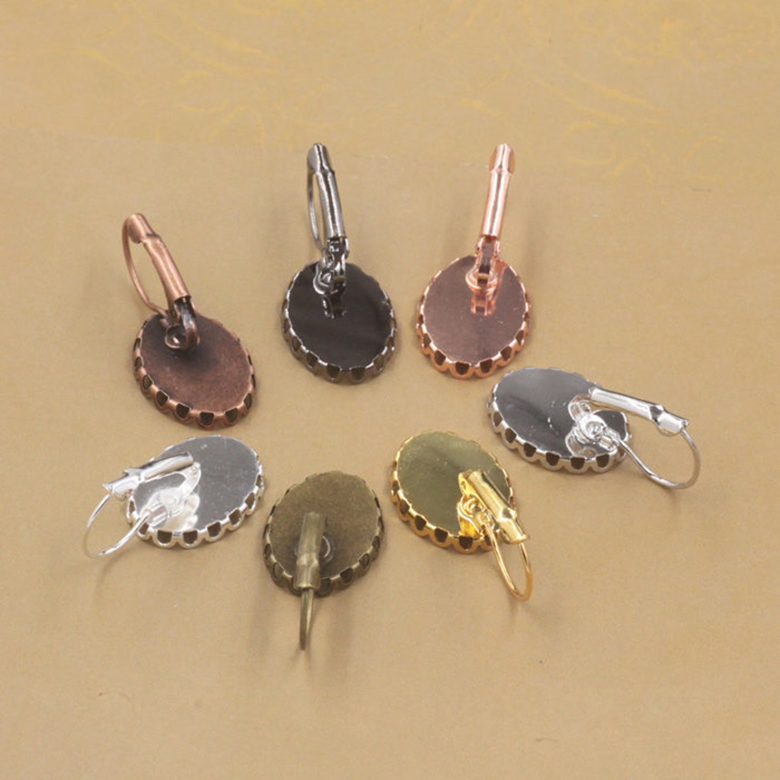 13x18mm/18x25mm Lace Earring Settings - Bezel Earring Setting Tray ...