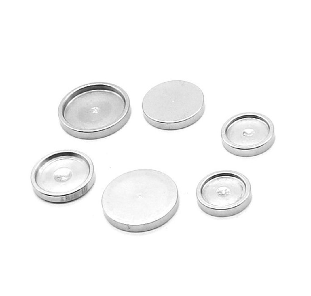 20pcs Bezel Setting Thick Stainless Steel Bezels Round - Etsy
